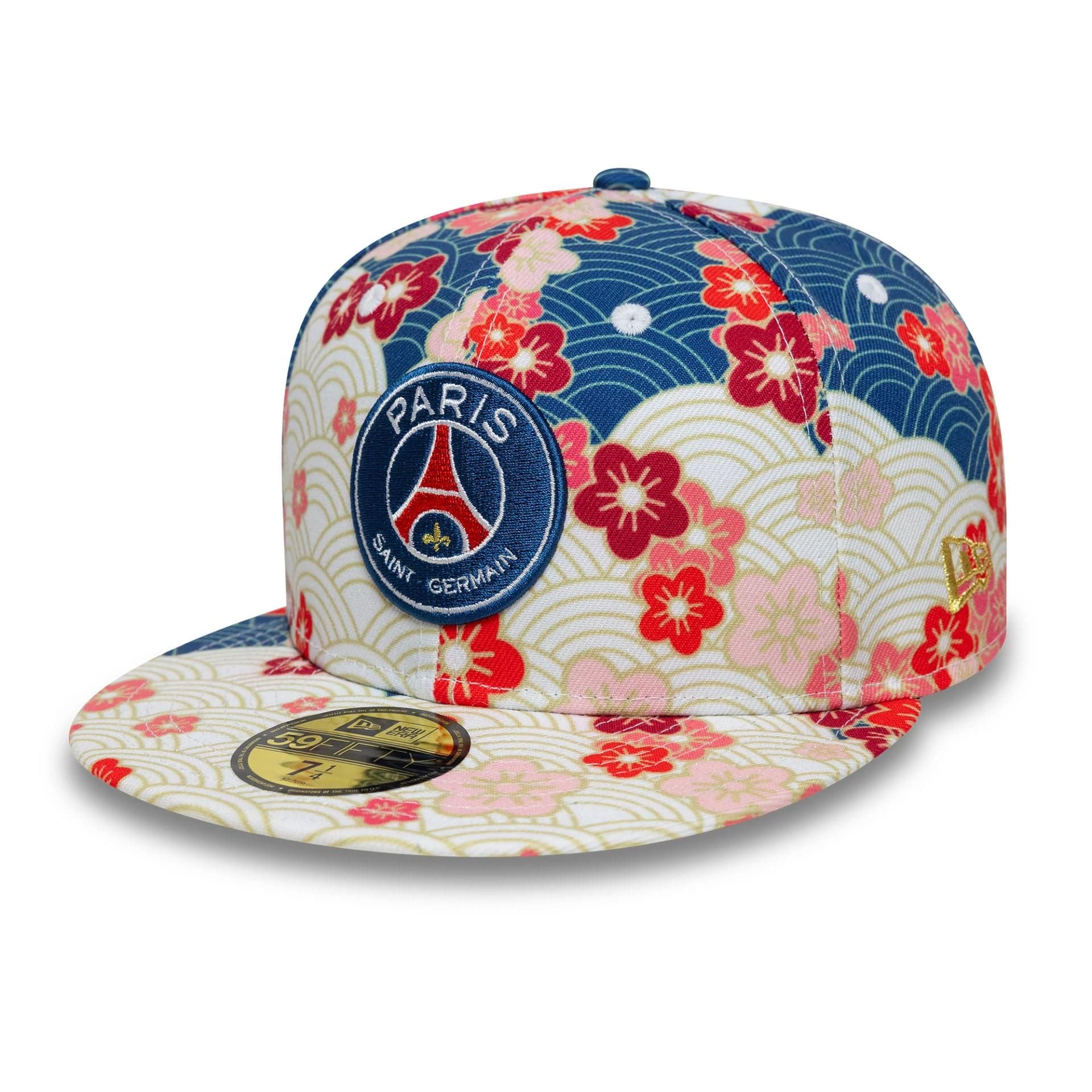 Paris Saint-Germain Cherry Blossom Dark Blue 59FIFTY Fitted Cap ...